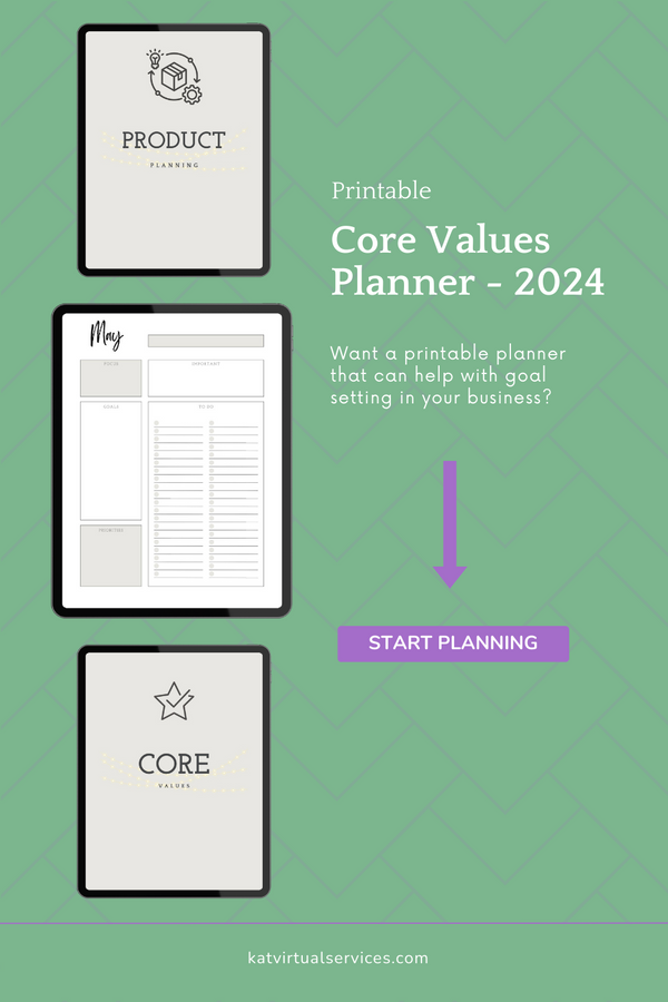 2024 Core Values Business Planner! Printable, Daily Version – KVS ...